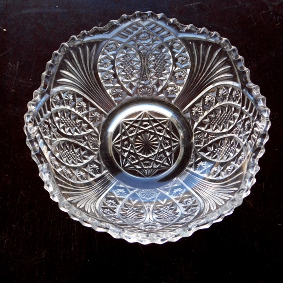 Unbranded | Dining | Vintage Cut Glass Serving Dish | Poshmark